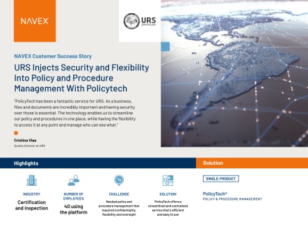URS Injects Security and Flexibility Into Policy and Procedure Management With PolicyTech | NAVEX